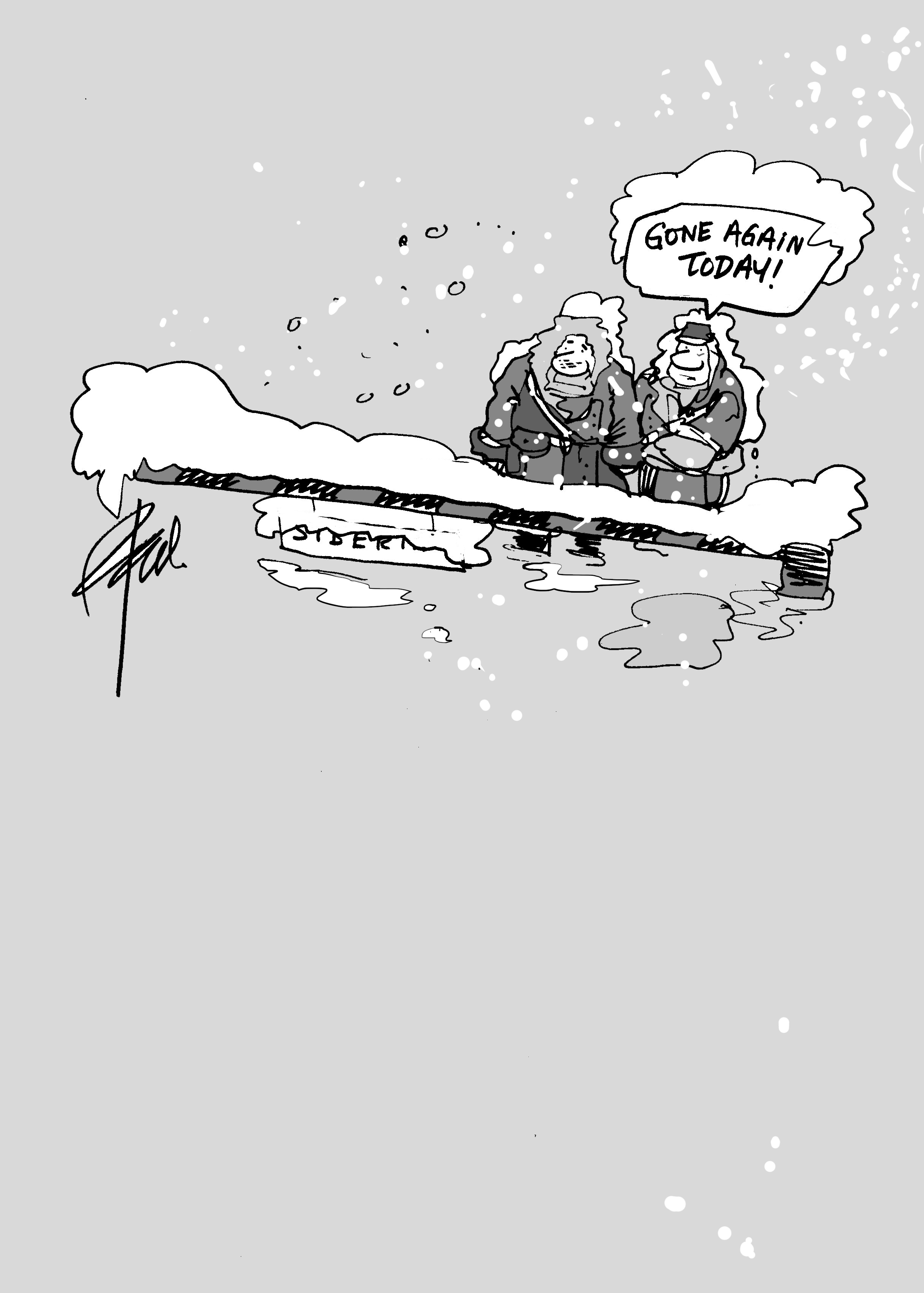 Gone again. – Paul Davies Cartoons & stuff
