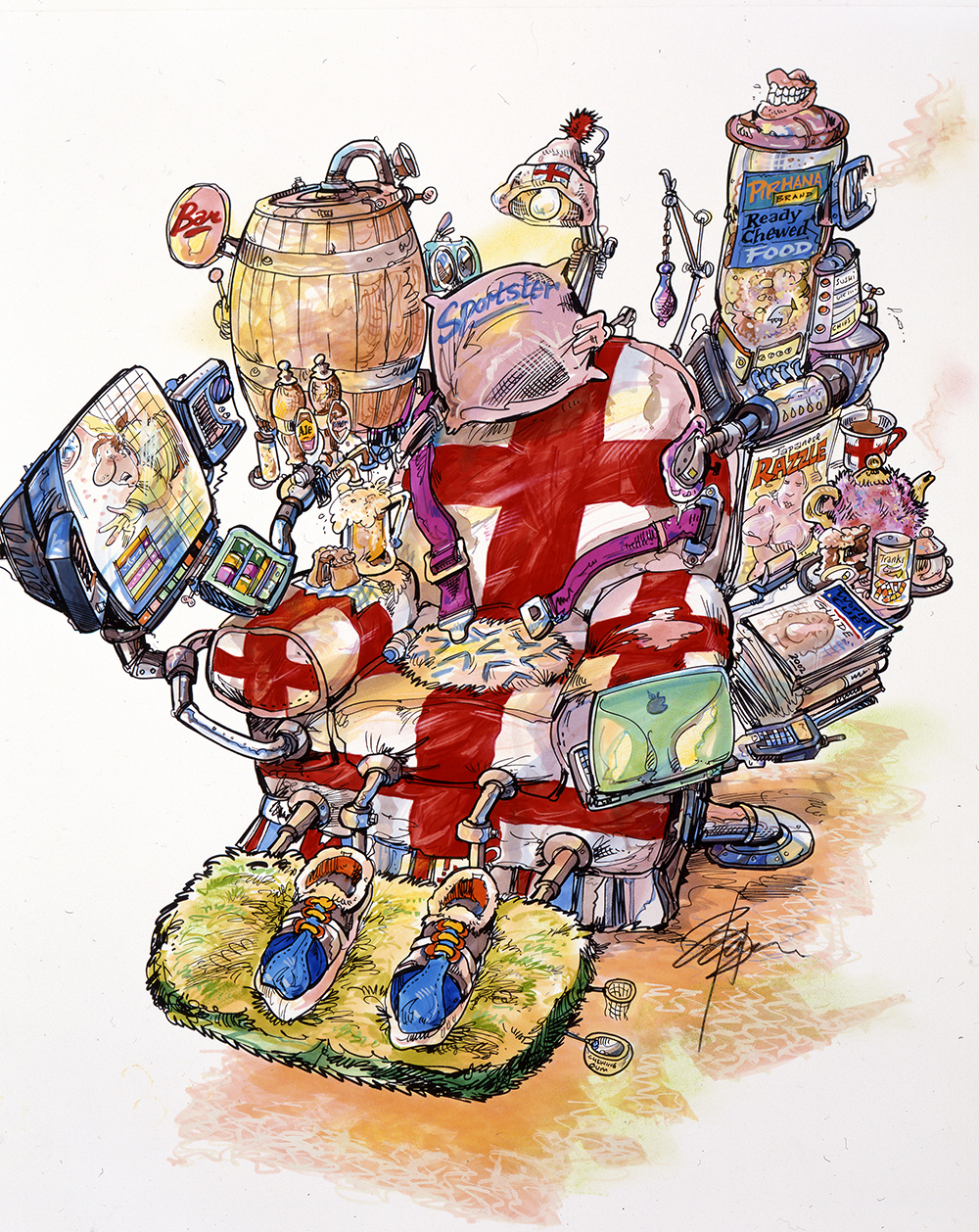 Footy Chair – Paul Davies Cartoons & stuff