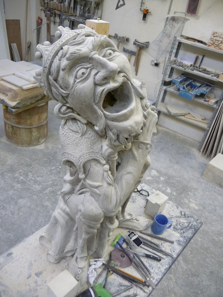 Gargoyles in Gloucester, a tidy job. – Paul Davies Cartoons & stuff